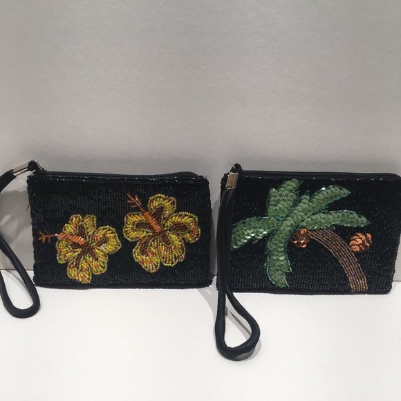 Bags | Two Beaded Coin Purses With Wrist Strap | Poshmark